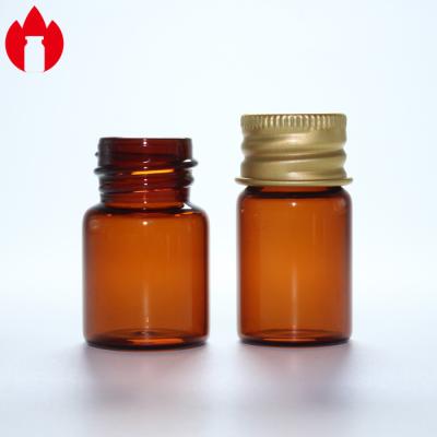 China 5ml Amber Screw Neck Glass Vial with Aluminum Cap for sale