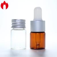 China Screw Top Threaded Neck Glass Bottle Vial with Plastic Screw Caps for sale
