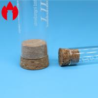 China Glass Test Tube With Cork Stopper For Laboratory Equipment for sale