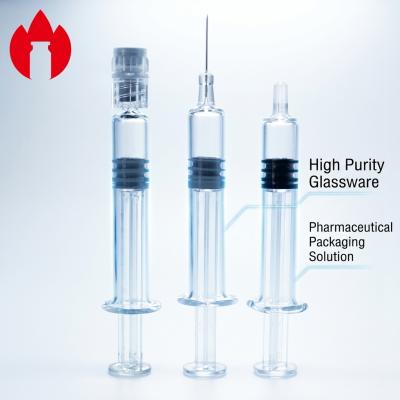 China 5.0 Neutral Borosilicate Glass Prefilled Syringes 2.25ml Capacity For Medical for sale