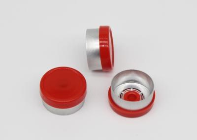 China 13mm Red Smooth Flange Flip Off Aluminum Plastic Cover For Injection Vials for sale