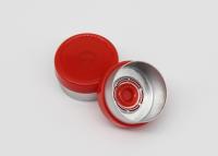 China 13mm Red Smooth Flange Flip Off Aluminum Plastic Cover For Injection Vials for sale
