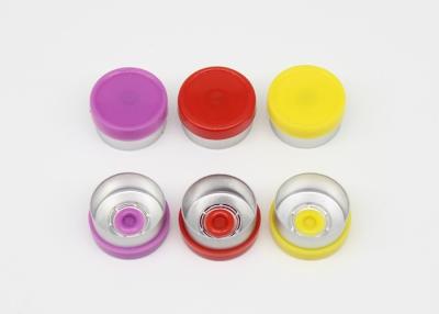 China 13mm Smooth Flange Colorful Injection Medical Vial Flip Off Cap for sale