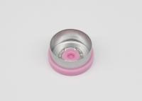 China 13mm Plane Pink Pharmaceutical Injection Glass Vial Flip Off Caps for sale