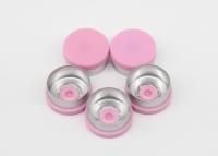 China 13mm Plane Pink Pharmaceutical Injection Glass Vial Flip Off Caps for sale