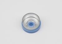China 13mm Light Blue Smooth Flange Injection Pharmaceutical Flip Off Cap for sale