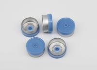 China 13mm Light Blue Smooth Flange Injection Pharmaceutical Flip Off Cap for sale