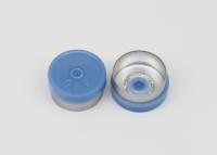 China 13mm Light Blue Smooth Flange Injection Pharmaceutical Flip Off Cap for sale