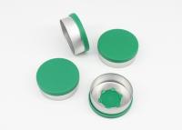 China Plane Green 32mm Pharmaceutical Infusion Bottles Used Flip Off Cap for sale