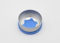 China 32mm Blue Infusion Medicinal Vial Caps With Ring Pull Customized Logo And Size for sale
