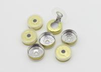 China 20mm Transparent Golden Aluminium Vial Seals , Medicinal Aluminum Crimp Seals for sale