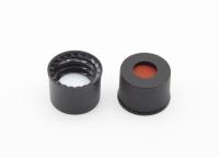 China 12mm Threaded Plastic Caps , Black Polypropylene Small Plastic Caps for sale