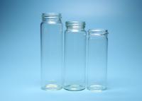 China Customized Size Screw Top Vials Clear And Amber Color With Screw Threaded Mouth for sale