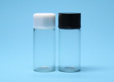 China 10ml Transparent Screw Thread Borosilicate Glass Vial With Plastic Cover for sale