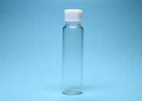 China 10ml Transparent Screw Thread Borosilicate Glass Vial With Plastic Cover for sale