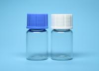 China 7ml Transparent Screw Top Vials Silk Screen Printing Surface With Screw Plastic Caps for sale