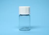 China 7ml Transparent Screw Top Vials Silk Screen Printing Surface With Screw Plastic Caps for sale