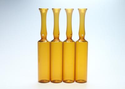 China Amber Type C Empty Glass Ampoules 10ml Capacity Neutral Borosilicate Glass Material for sale