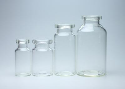 China Clear / Transparent Medicine Empty Crimp Neck Tubular Glass Vial Container for sale