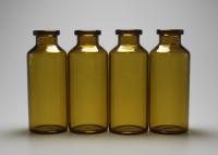 China 30ml Brown Tubular Glass Vial Bottle With Lid For Injection for sale