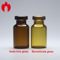China Transparent or Brown Glass Tube Vials 2ml Capacity Borosilicate Glass Material for sale