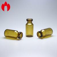 China 3ml Amber Mini Glass Tube Vial With Flip Off Cap for sale