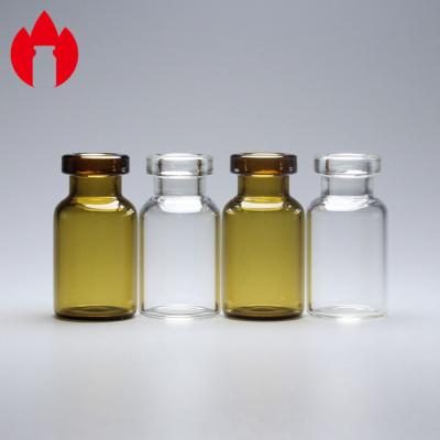 China Transparent or Brown Glass Tube Vials 2ml Capacity Borosilicate Glass Material for sale