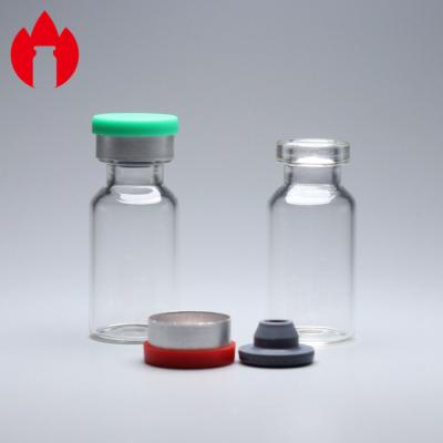 China 3ml Clear Pharmaceutical Empty Crimp Top Glass Vial With Caps for sale