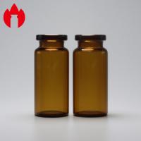 China 10ml Dark Amber Soda Lime Glass Vial with Crimp Neck and Hot Stamping for Secure Packaging for sale