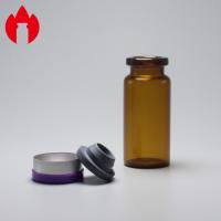 China 10ml Dark Amber Soda Lime Glass Vial with Crimp Neck and Hot Stamping for Secure Packaging for sale