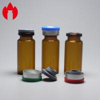 China 10ml Dark Amber Soda Lime Glass Vial with Crimp Neck and Hot Stamping for Secure Packaging for sale