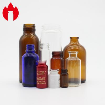 China Crimp Neck Medicine Glass Bottle Vial for sale