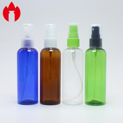 China Screw Mouth Colorful 100ml PET Plastic Spray Bottle for sale