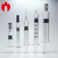 China 1ml 2.25ml 3ml 5ml Glass Prefilled Syringes Clear Color For Pharmaceutical or Cosmetic for sale