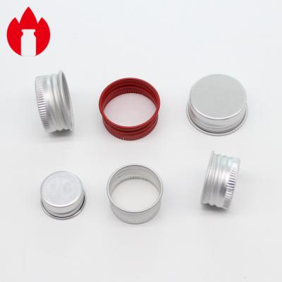 China 20mm 24mm 28mm Metal Aluminum Screw Caps With PE Gasket for sale