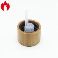 China 18mm Bamboo Threaded Plastic Screw Caps For Essential Oil Bottle for sale