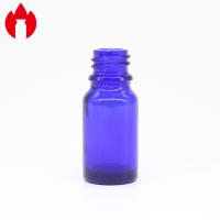 China 10ml Threaded Blue Essential Oil Glass Bottle With Dropper Cap for sale