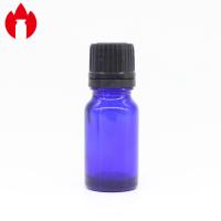 China 10ml Threaded Blue Essential Oil Glass Bottle With Dropper Cap for sale