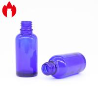 China 30ml Blue Essential Oil Glass Vial With Dropper Caps for sale