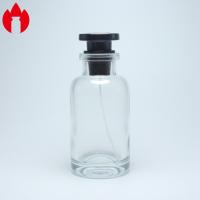 China 100ml Clear Perfume Moulded Glass Bottles With Pump Spray for sale