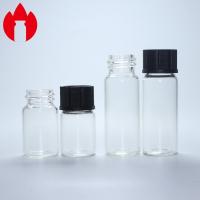 China Screw Top Threaded Neck Glass Bottle Vial with Plastic Screw Caps for sale