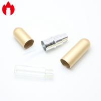 China 5ml Golden Perfume Borosilicate Glass Spray Vial With Pump for sale
