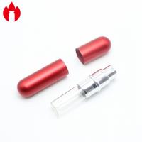 China 5ml Red Perfume Sample Glass Bottle Vial With Pump Spray for sale