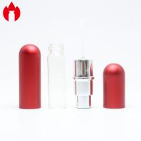 China 5ml Red Perfume Sample Glass Bottle Vial With Pump Spray for sale