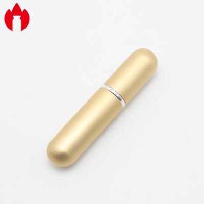 China 5ml Golden Perfume Borosilicate Glass Spray Vial With Pump for sale