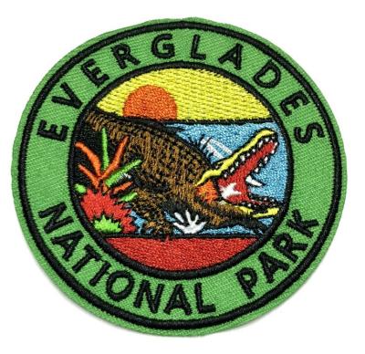 China Custom Embroidered Iron On Patches Washable Durable Twill Fabric 100mm Size for sale