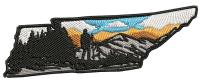 China Custom Embroidered Patch 150mm Wide Twill Iron On Backing for Clothing Decoration for sale