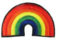 China Custom Embroidery Iron On Patch Merrow Heat Cut Border Twill Fabric 150mm for sale