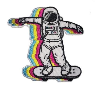 China Custom Embroidered Name Patch Woven Velcro Backing Twill Fabric Background 150mm for sale