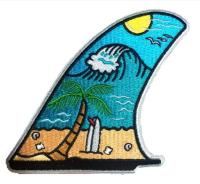 China Custom Embroidered Name Patch Woven Velcro Backing Twill Fabric Background 150mm for sale